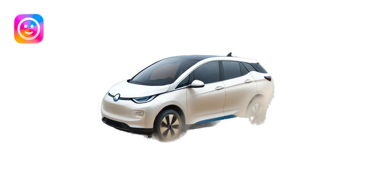 EV car leaving a dust trail emoji | AI Emoji Generator