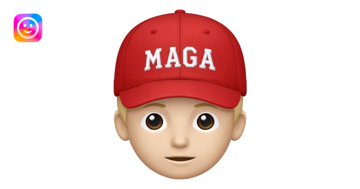 red baseball cap with MAGA on the front emoji | AI Emoji Generator