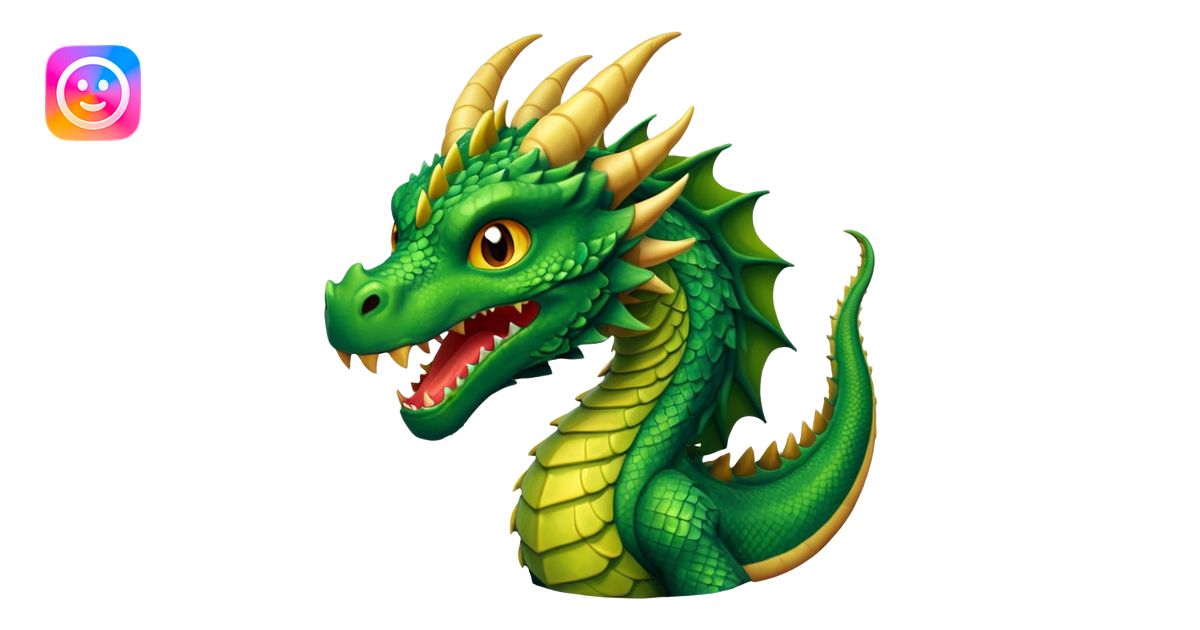A realistic dragon emoji | AI Emoji Generator