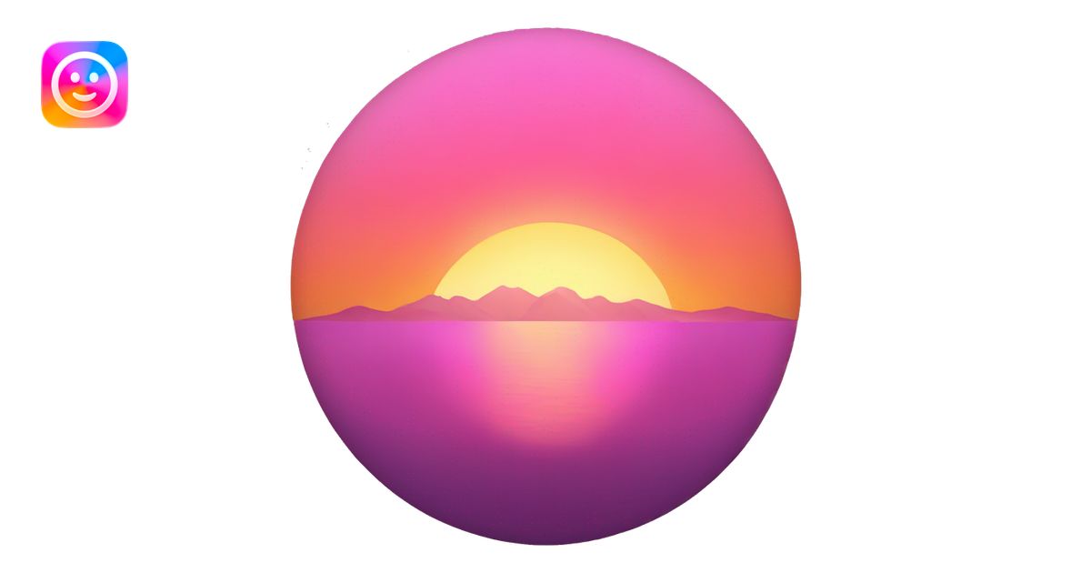 orange and pink sunset emoji | AI Emoji Generator