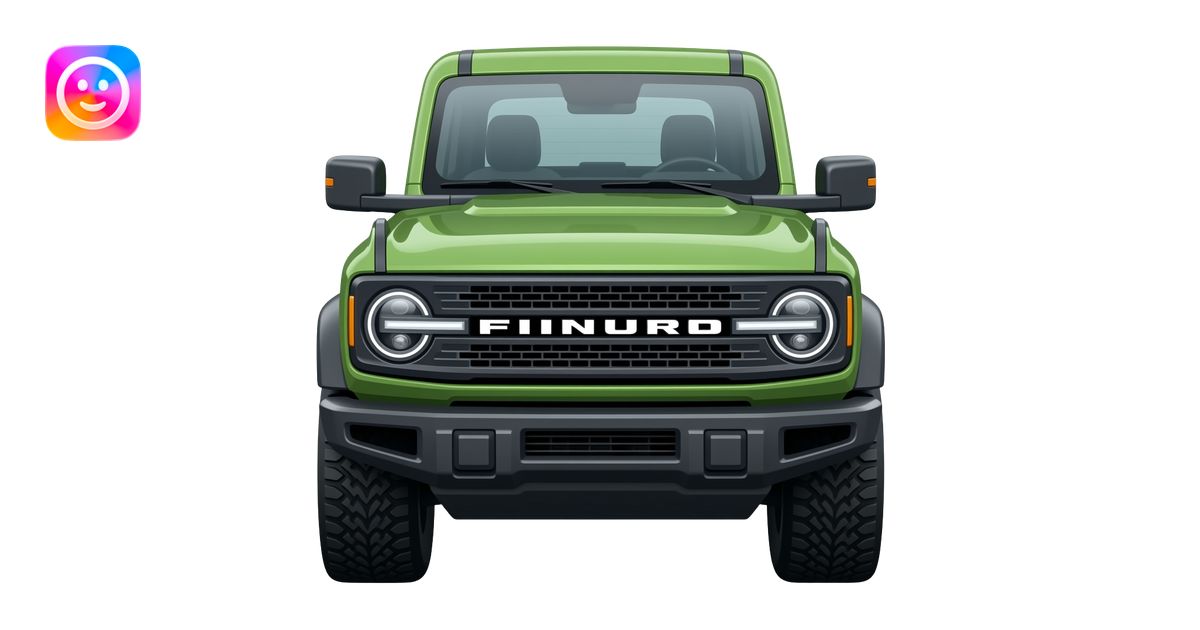 Green 4 Door Ford Bronco 2025 emoji | AI Emoji Generator