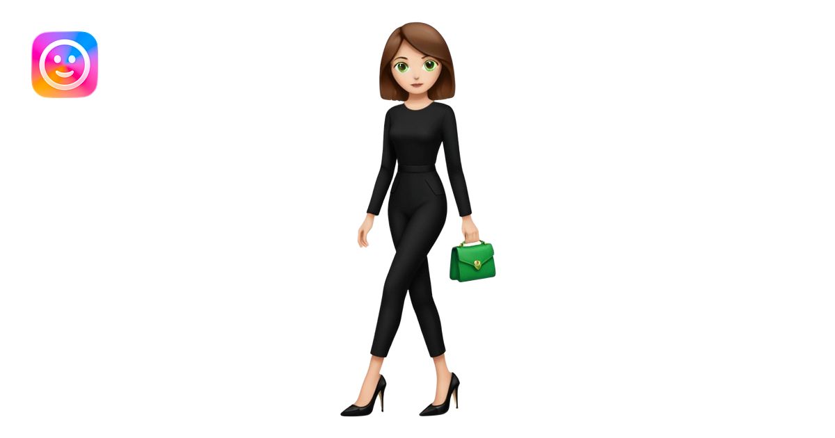 Create Dominatrix in total black clothes,green eyes,brown hair and ...