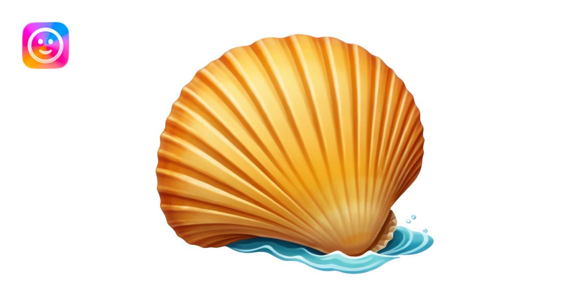 Seashell by ocean emoji | AI Emoji Generator