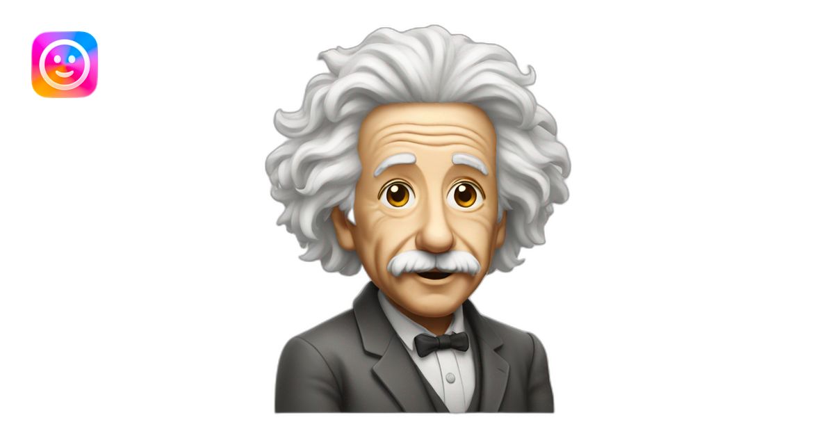 Einstein emoji | AI Emoji Generator