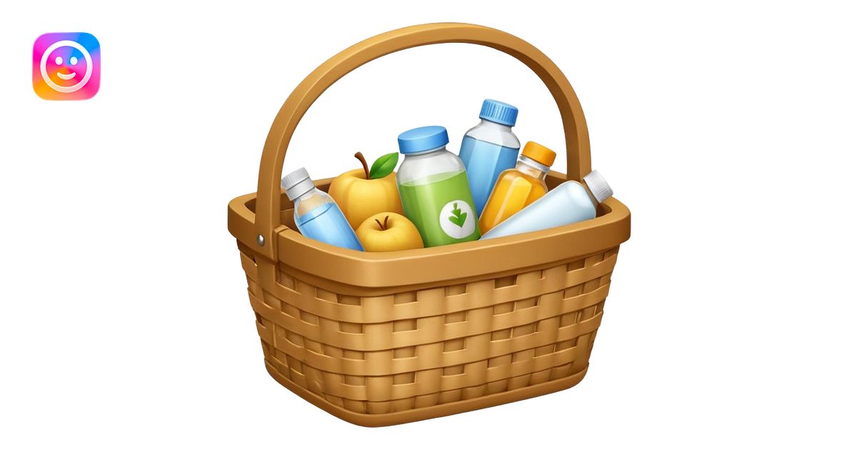 generate an image for health products basket emoji | AI Emoji Generator