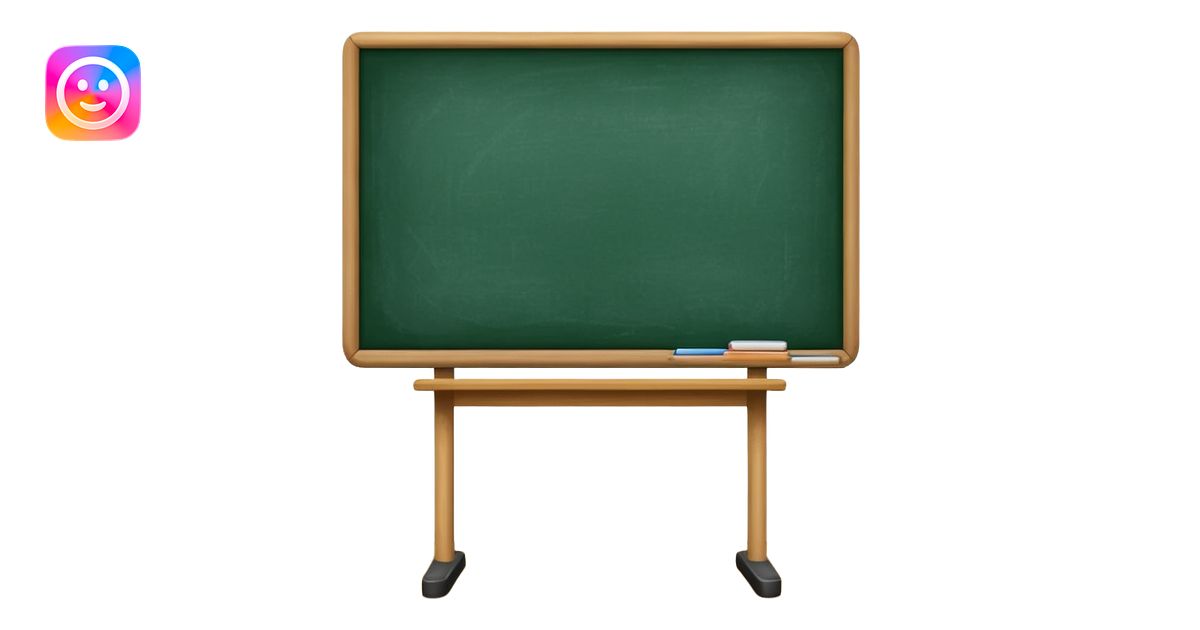 a green board of classroom emoji | AI Emoji Generator