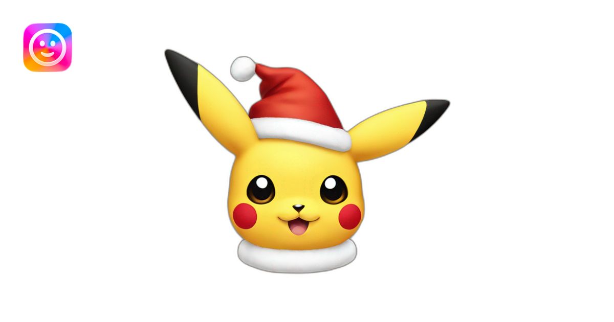 Christmas Pikachu emoji | AI Emoji Generator