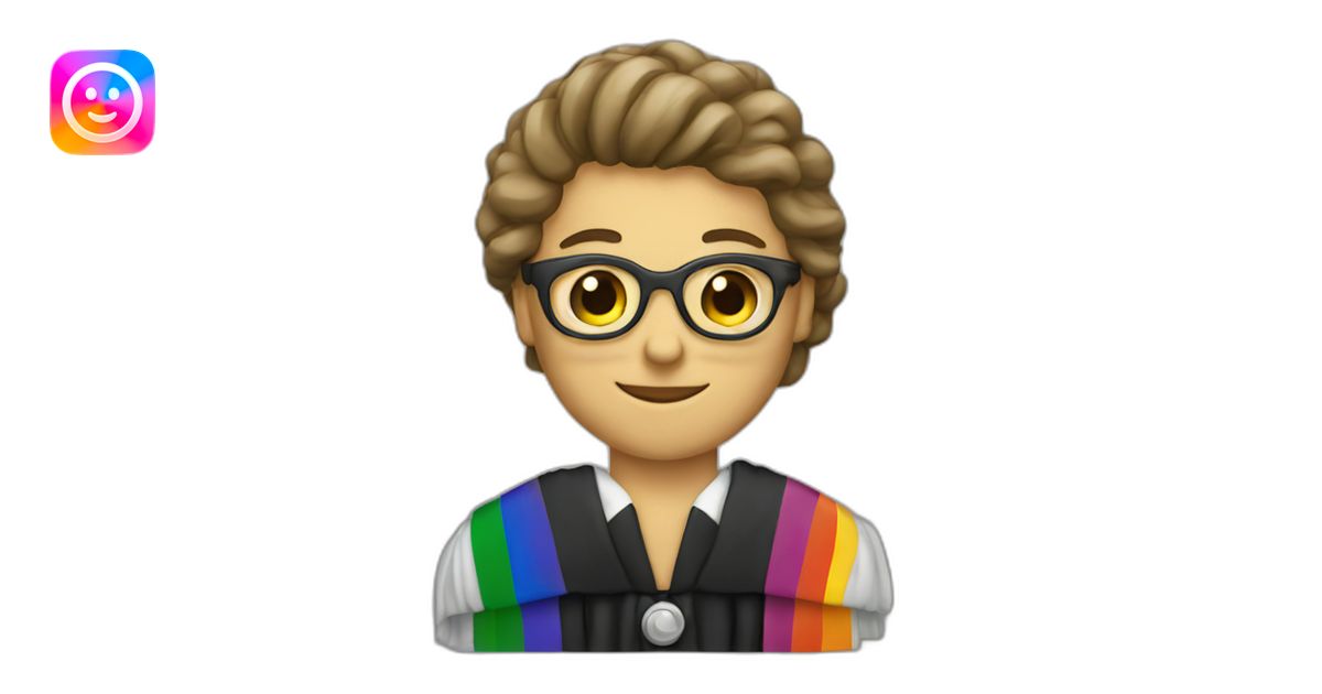 judge with pride flag emoji | AI Emoji Generator