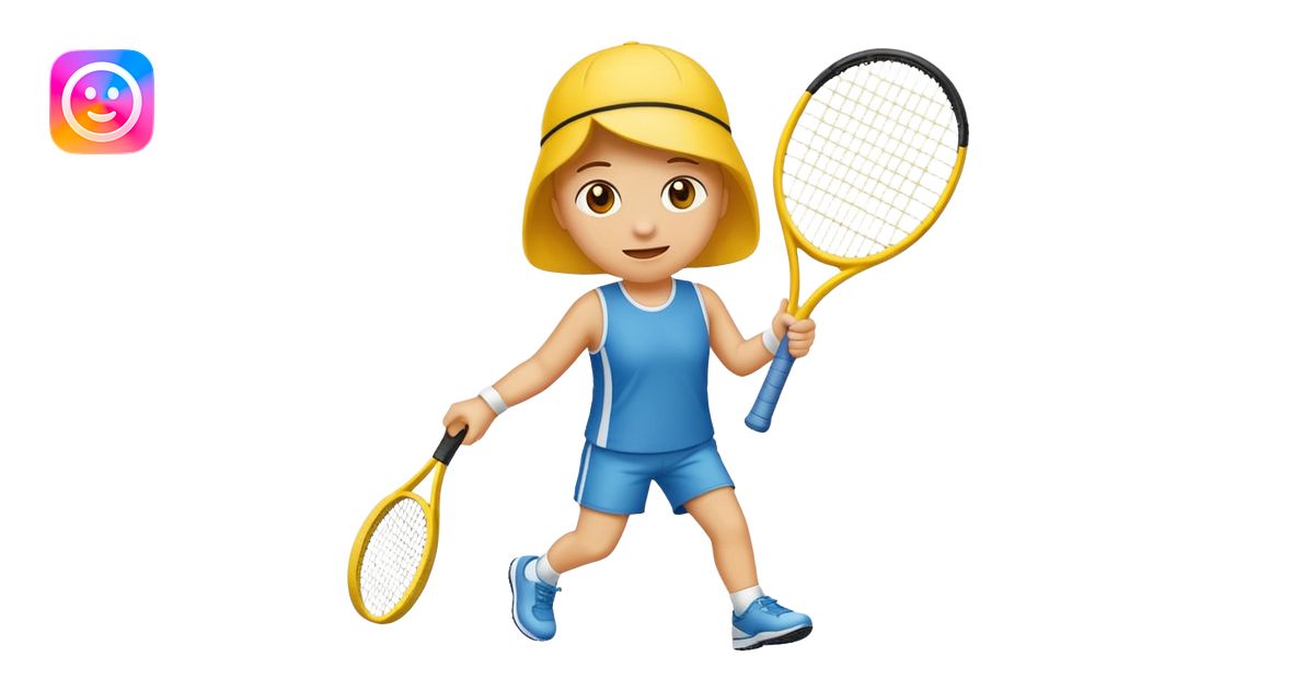 maak en emoji die moe is door het sporten het heeft een tennis band op ...