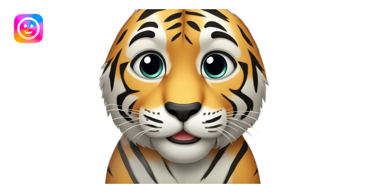 Sad tiger cub emoji | AI Emoji Generator