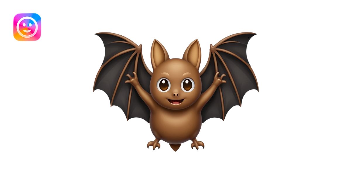 Flying bat emoji | AI Emoji Generator