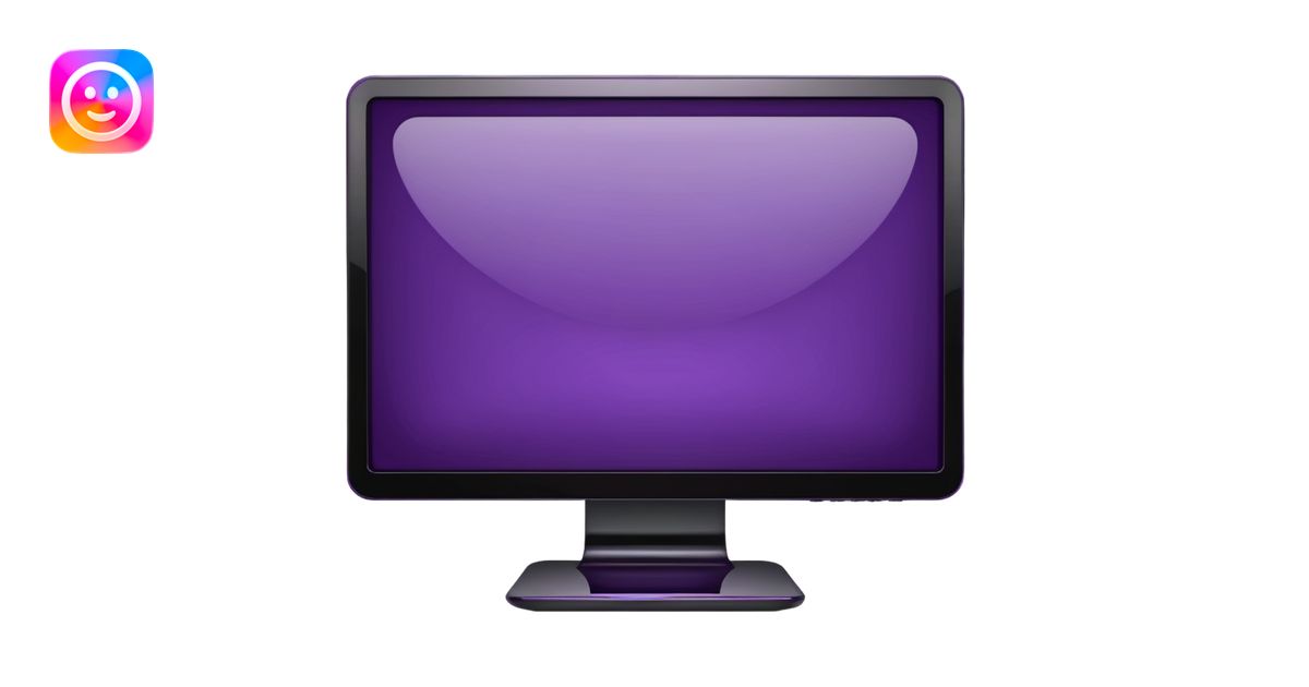dark purple wide screen monitor emoji | AI Emoji Generator