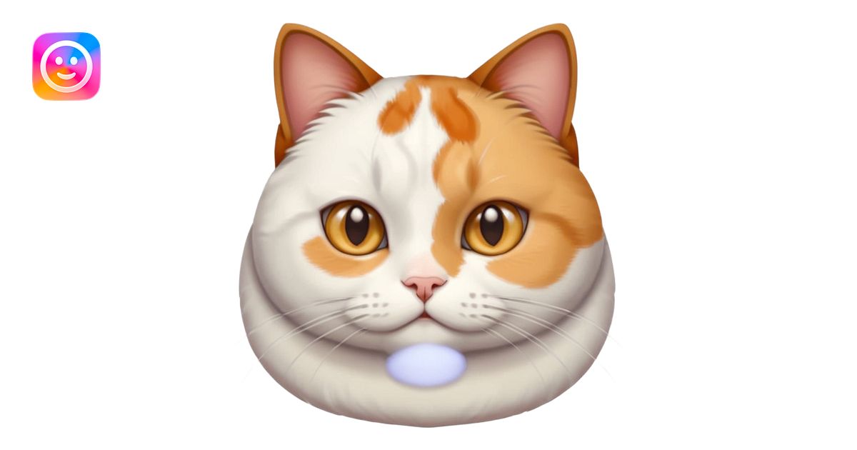 calico and white cat with small head, hazel eyes, and short but chubby ...