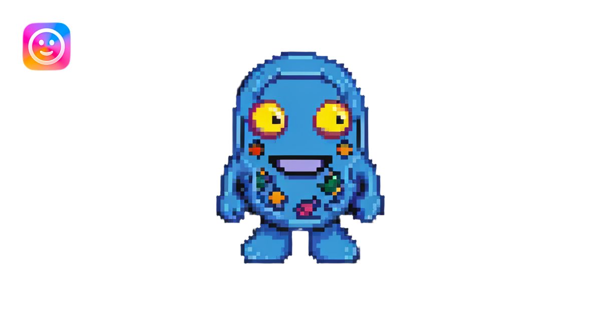 classic Pac-Man ghost character in 8-bit arcade style with wavey bottom ...