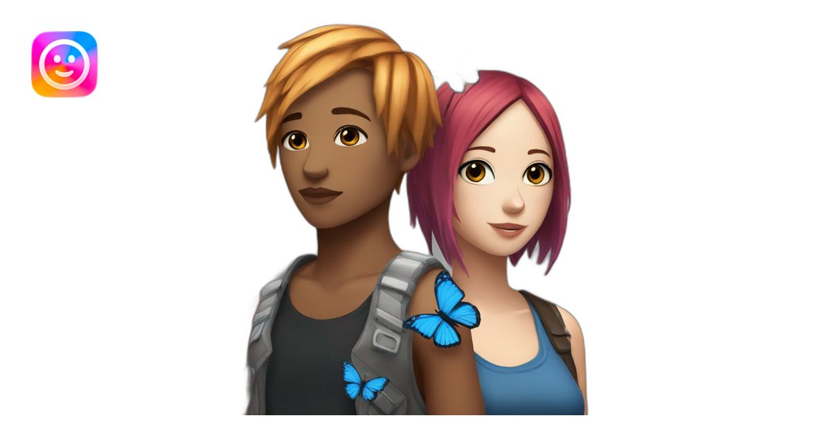 Chloe price and blue butterfly emoji | AI Emoji Generator
