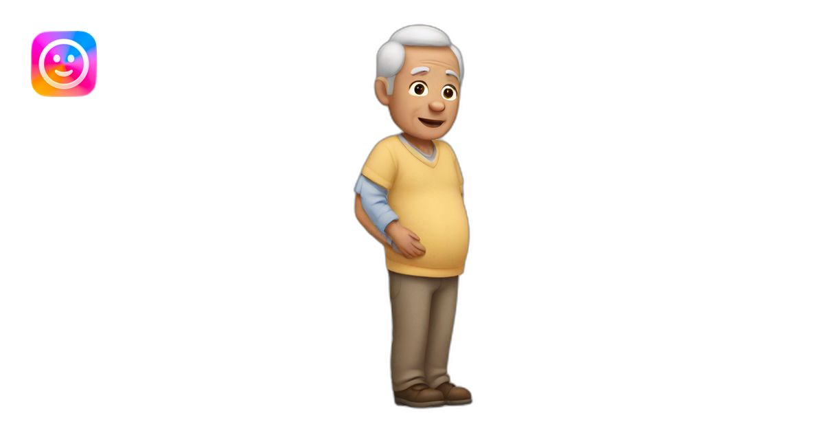 grandpa pregnant emoji | AI Emoji Generator
