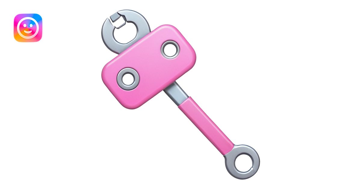 pink girly cellphone with a cute wrench emoji | AI Emoji Generator