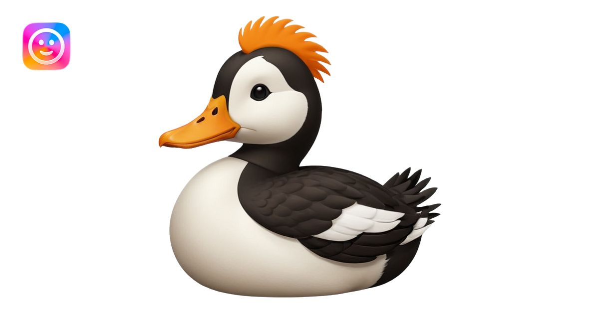 Can I get a king eider duck in the style of an apple emoji emoji | AI ...