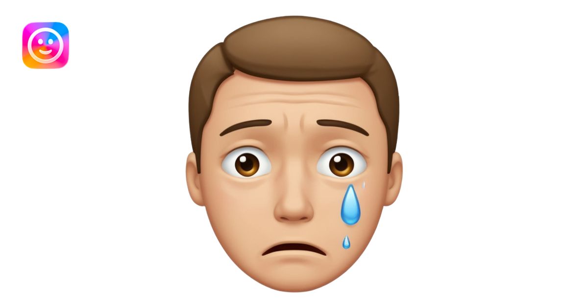 crying man face emoji | AI Emoji Generator