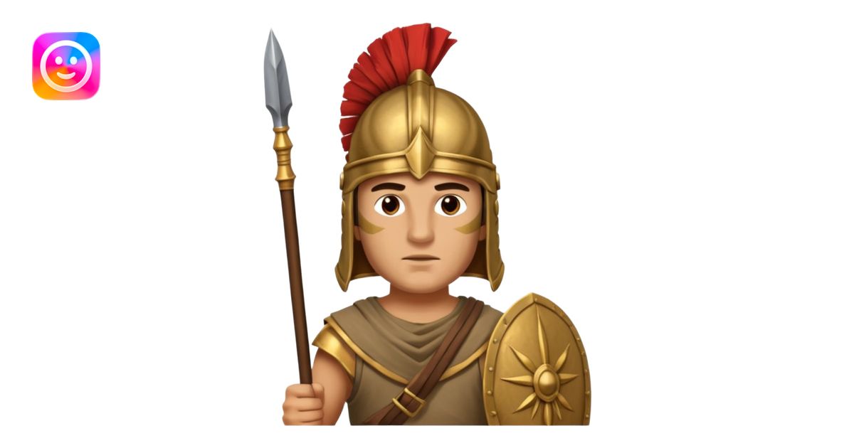 A Macedonian pike man in 200 bc emoji | AI Emoji Generator