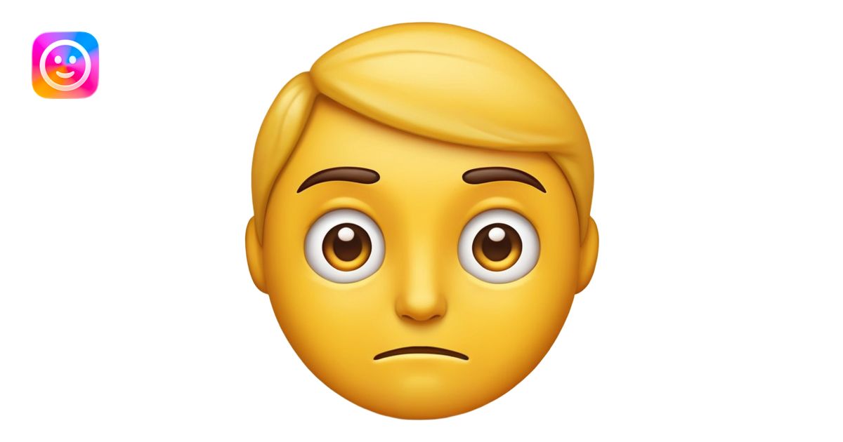 “Emoji with one eyebrow raised and upper lip slightly curled, showing a ...