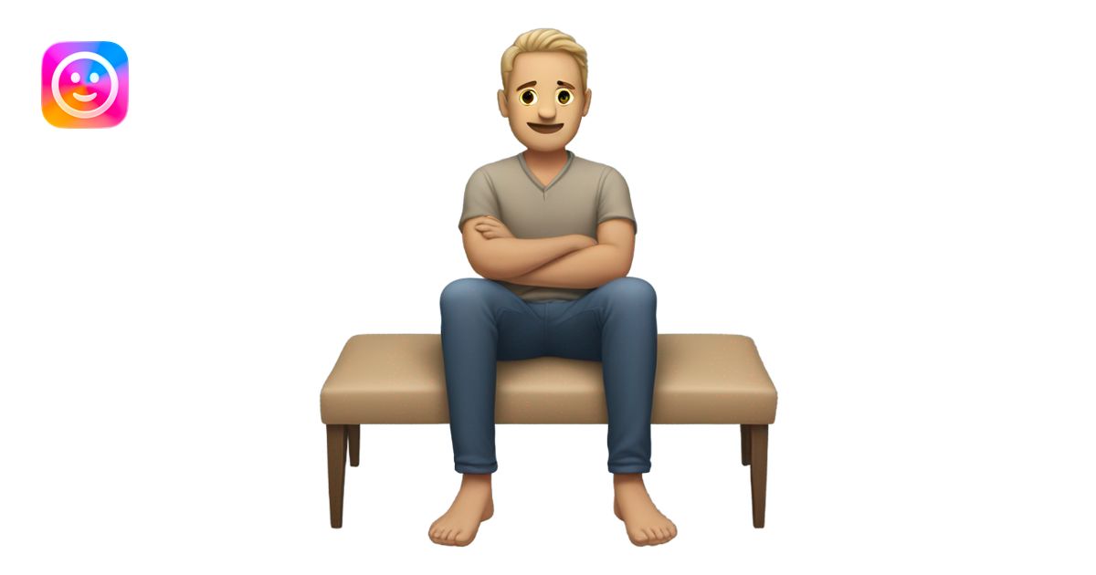 Man with feet out emoji | AI Emoji Generator