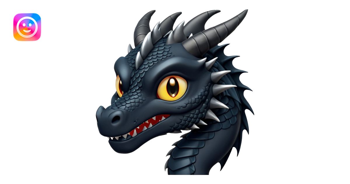 dnd 5e young black dragon boss monster emoji | AI Emoji Generator