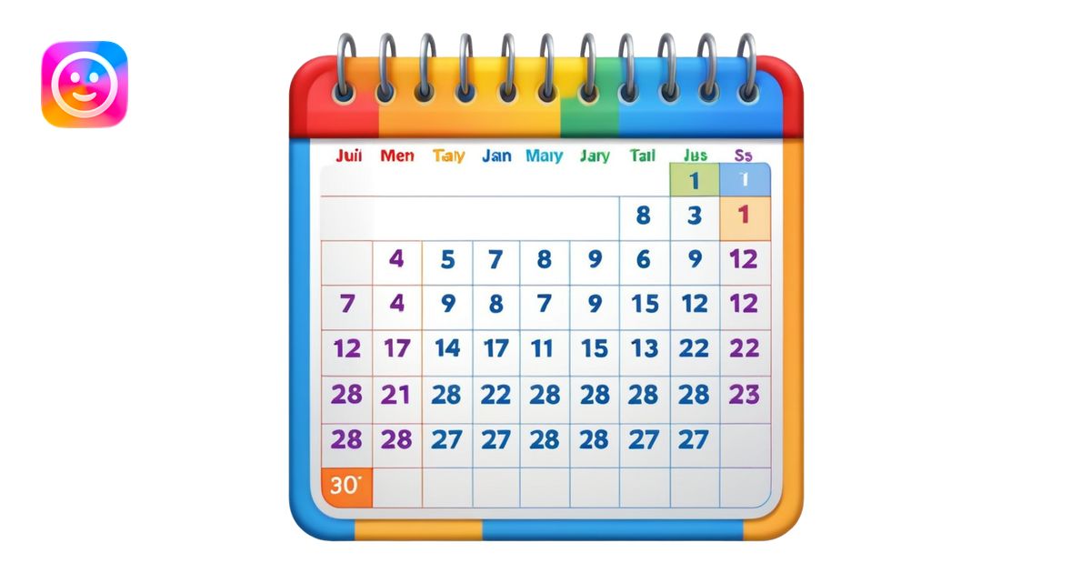 Calendar emoji | AI Emoji Generator
