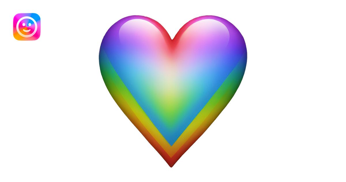 Rainbow heart emoji | AI Emoji Generator