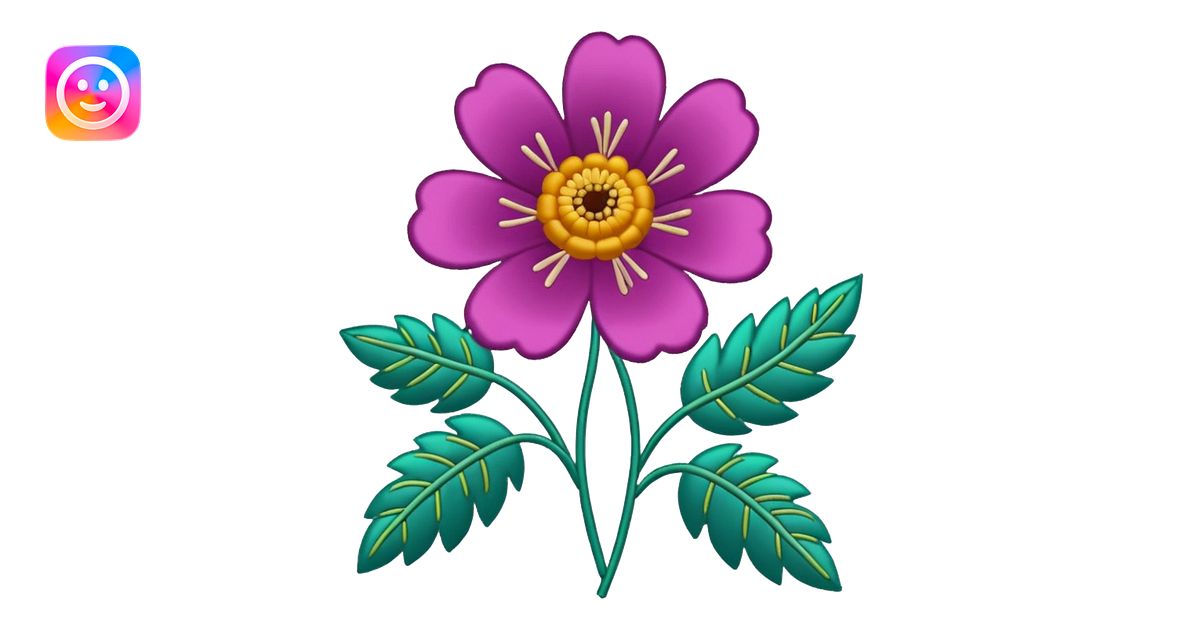 flower patterb embroidery emoji | AI Emoji Generator