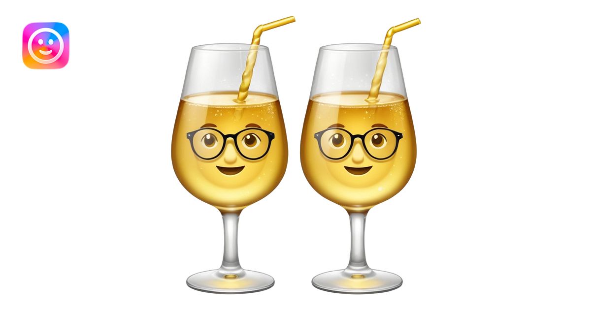 Halal alcohol and glasses emoji | AI Emoji Generator