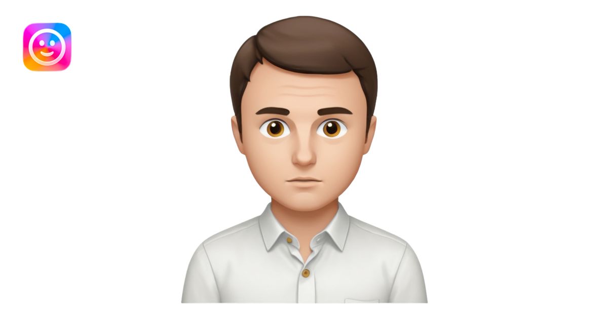 Charlie Kirk emoji with white shirt on emoji | AI Emoji Generator