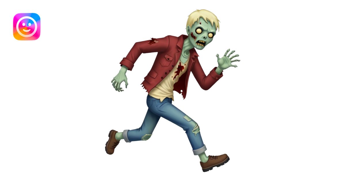 zombie chasing emoji | AI Emoji Generator