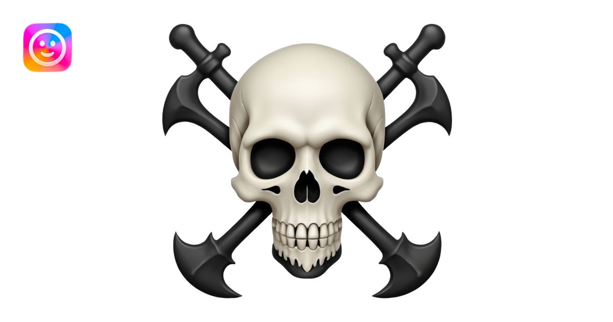 Wiz 101 casting sigil black and white death skull inspired school emoji ...