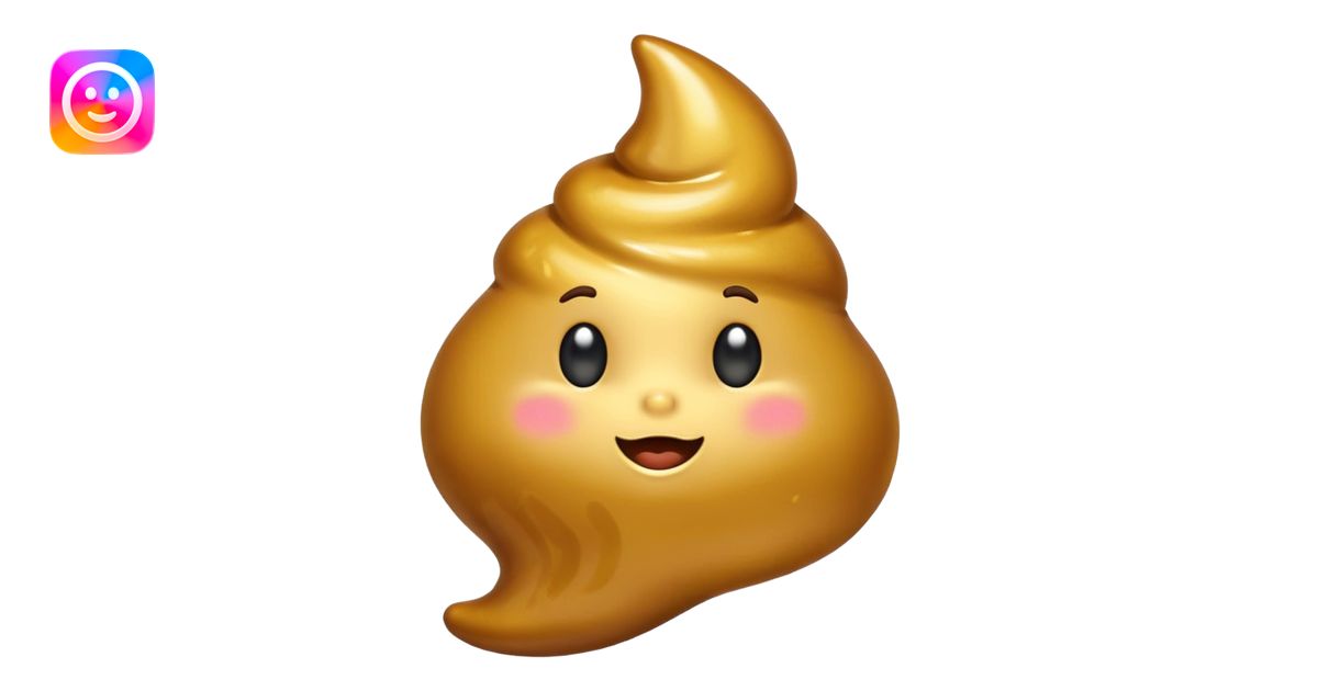 A golden poop emoji | AI Emoji Generator