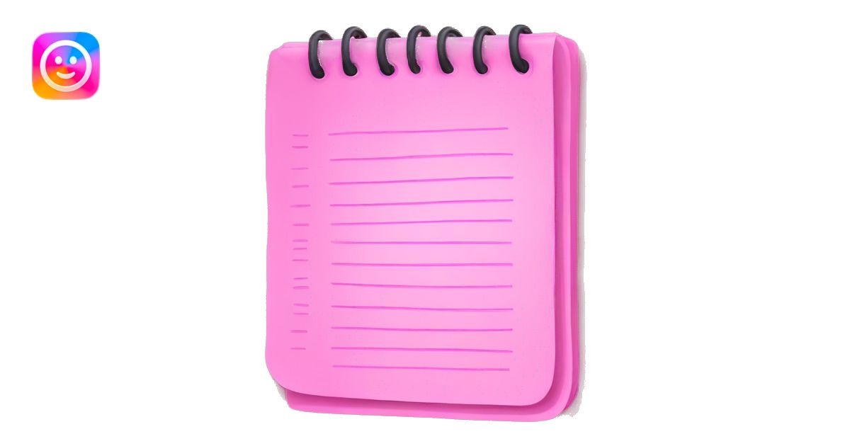 pink notepad emoji | AI Emoji Generator
