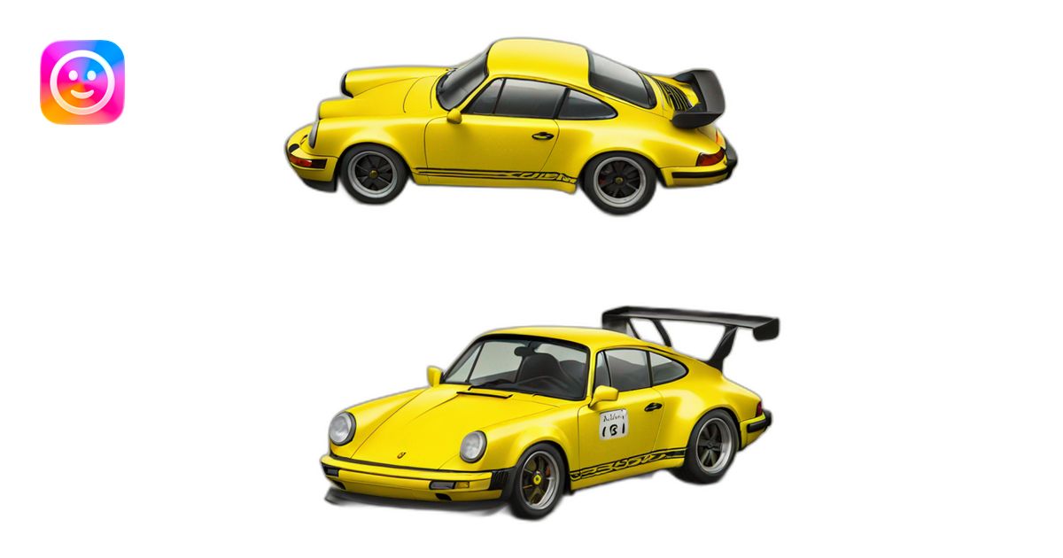 yellow porsche drifting emoji | AI Emoji Generator