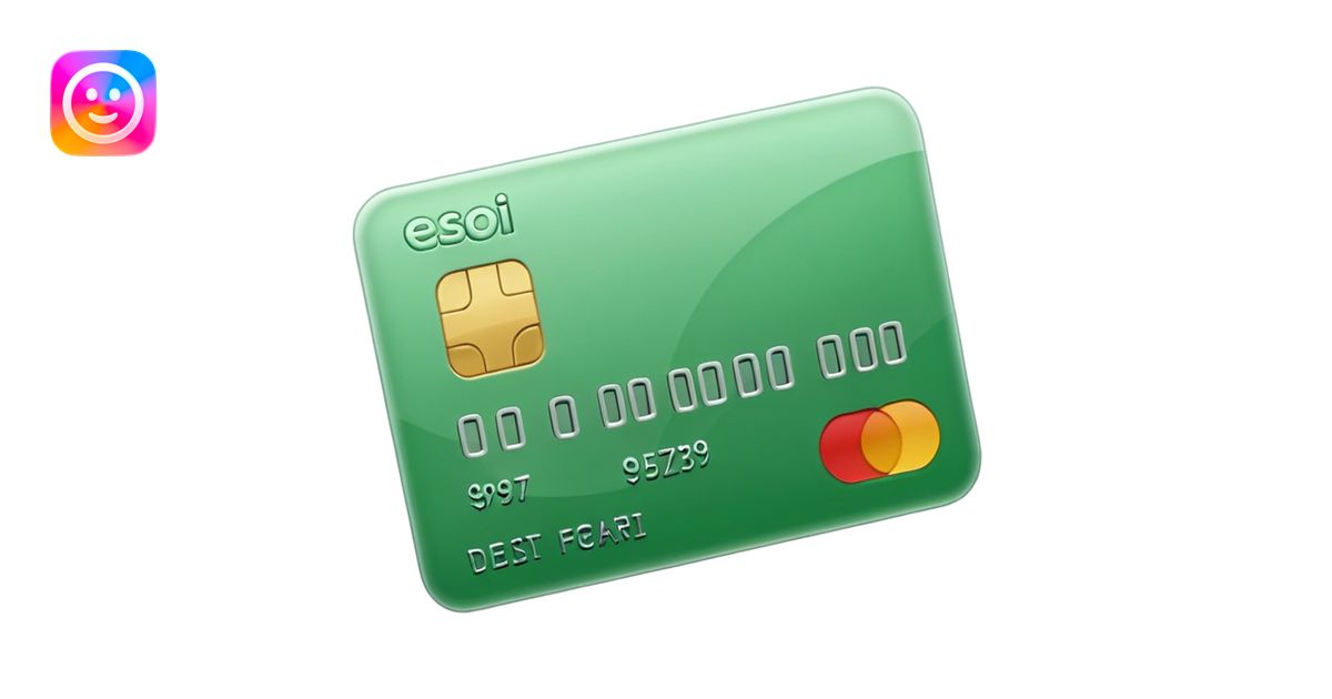 debit card emoji in light green color emoji | AI Emoji Generator