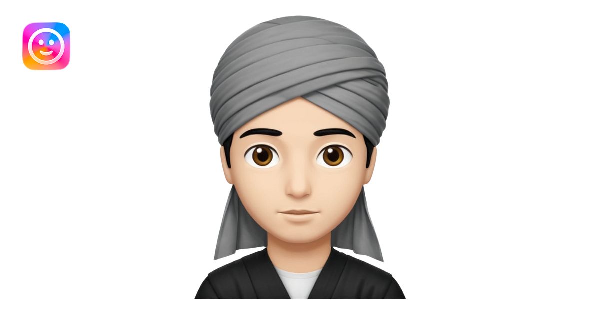 Emoji de un chico con turbante árabe que el chico sea de color piel ...