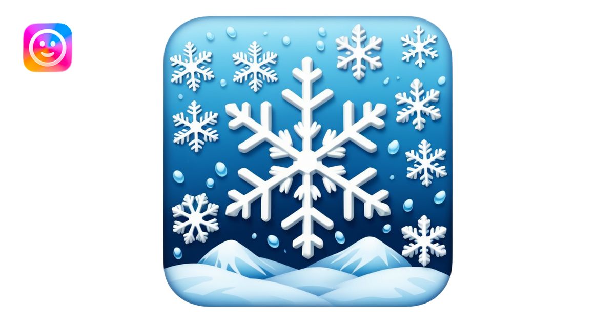 Snowflakes in winter morning emoji | AI Emoji Generator