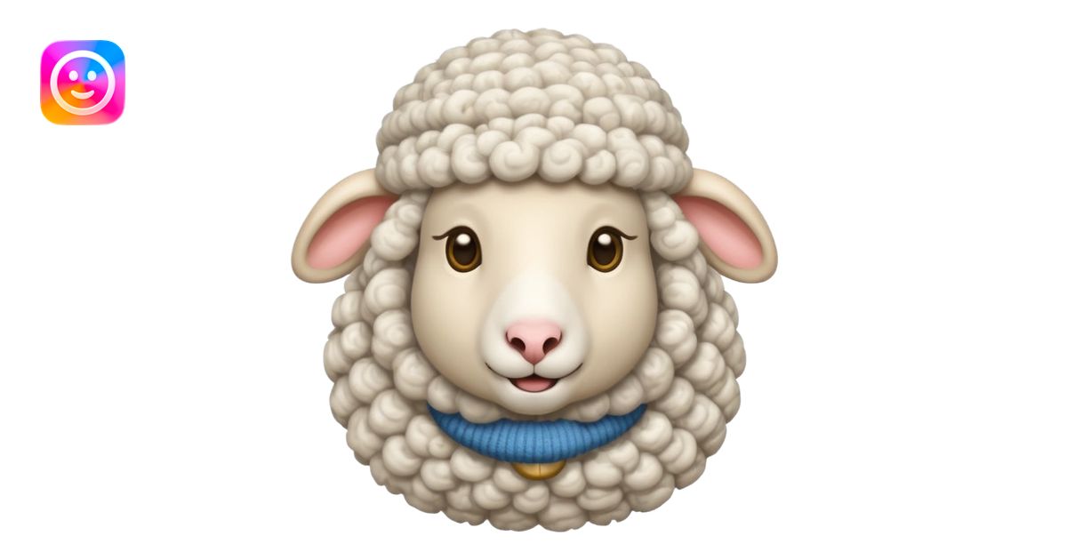 Sheep wear a wool hat emoji | AI Emoji Generator