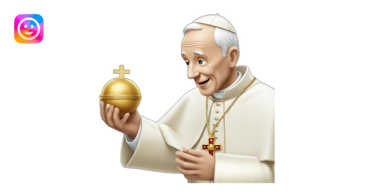 pope holding the Eucharist emoji | AI Emoji Generator