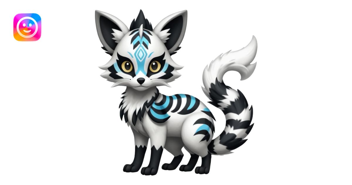 Futuristic furry fluffy floofy feathery tribal marked Genet-Absol ...