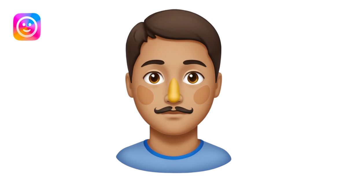 Paint on only nose, half body, shape face. emoji | AI Emoji Generator