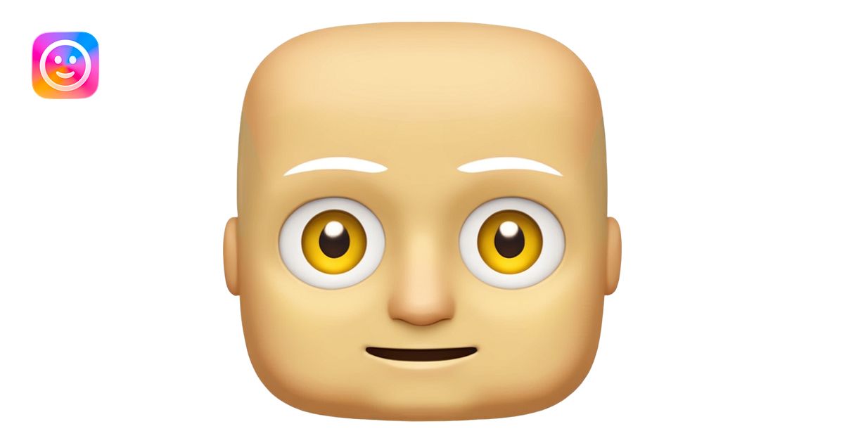 An Roblox Noob Face With An Normal expresion (Just An Bald Yellow ...