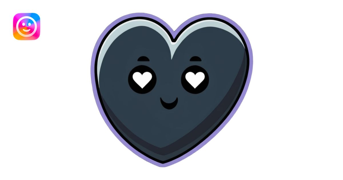 goth heart emoji image | AI Emoji Generator
