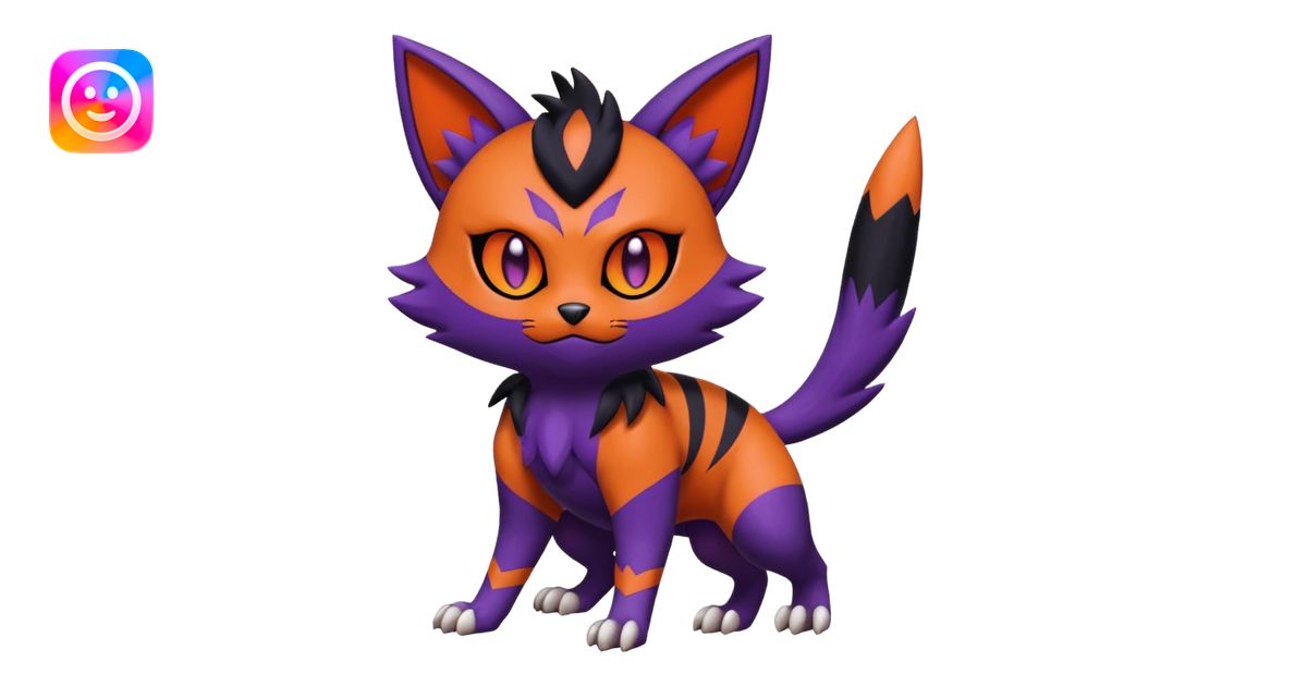 Noibat-Litten-Torracat-fusion-Fakemon-Pokémon-creature emoji | AI Emoji ...