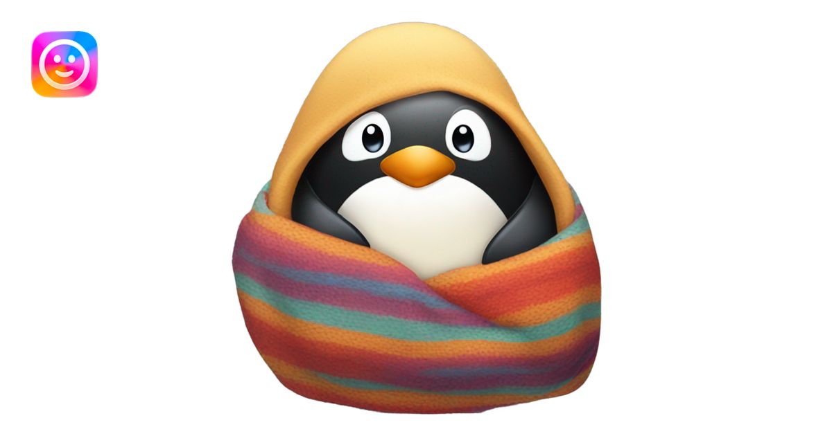 penguin in a blanket emoji | AI Emoji Generator