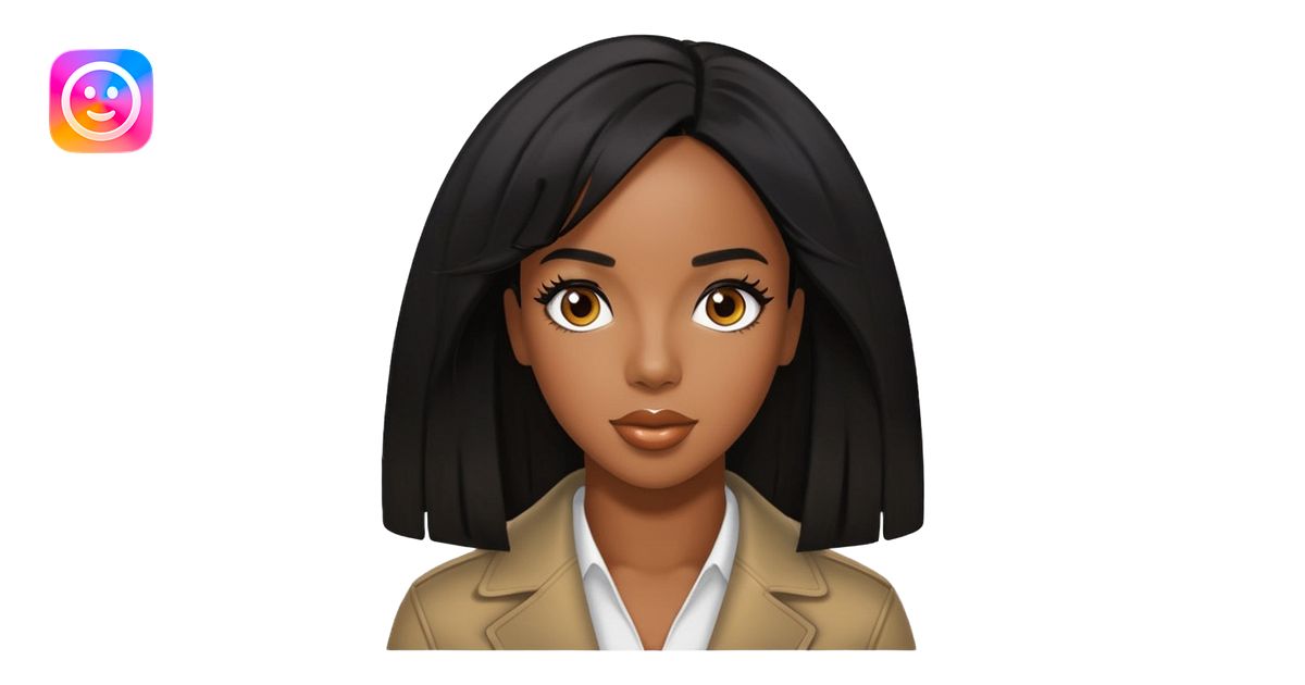 Kelly Rowland from Destiny's Child with black hair emoji | AI Emoji ...