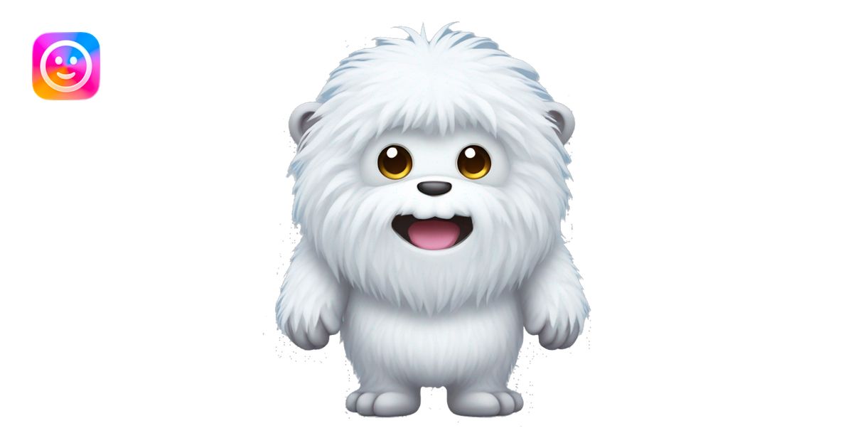 little kawaii Yeti emoji | AI Emoji Generator